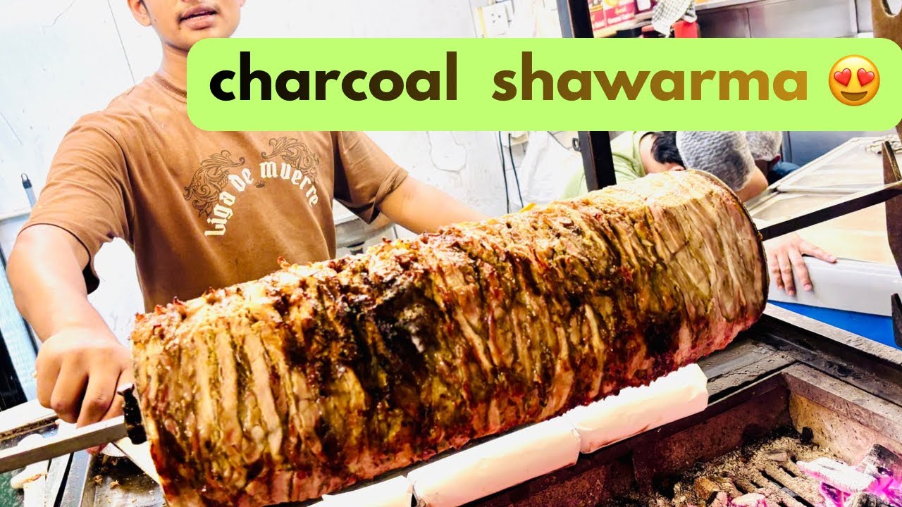 Royal CHARCOAL SHAWARMA 😍| ROOMALI ROTI SHAWARMA | loaded shawarma ...