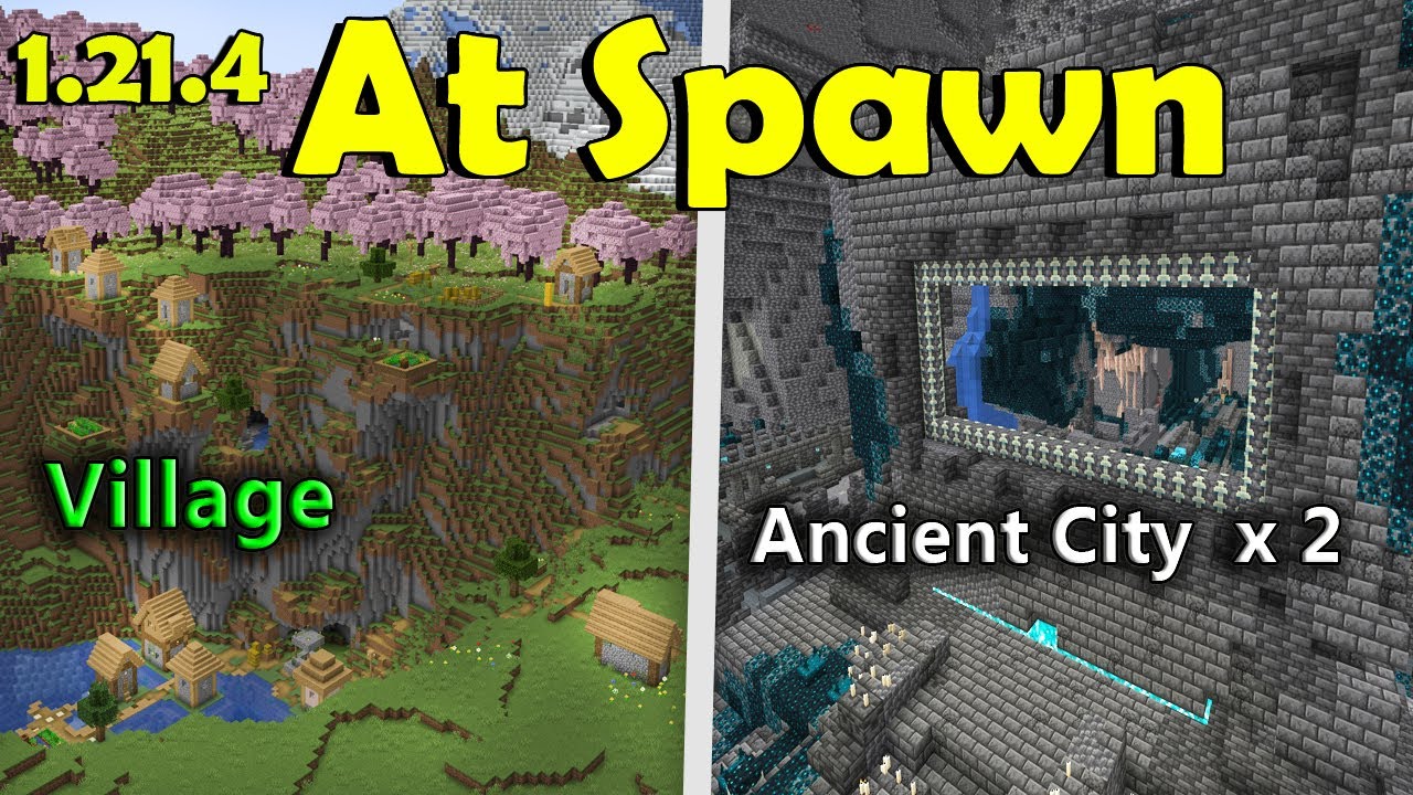 Minecraft - NEW - At Spawn #2 - Village and Ancient City - Java 1.21.4 ...