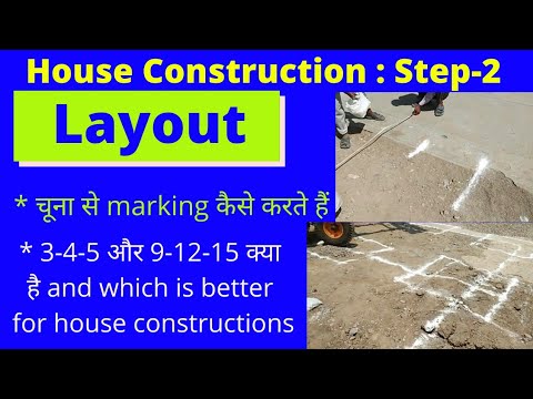 Layout marking for excavation | House construction Part 2 - YouTube