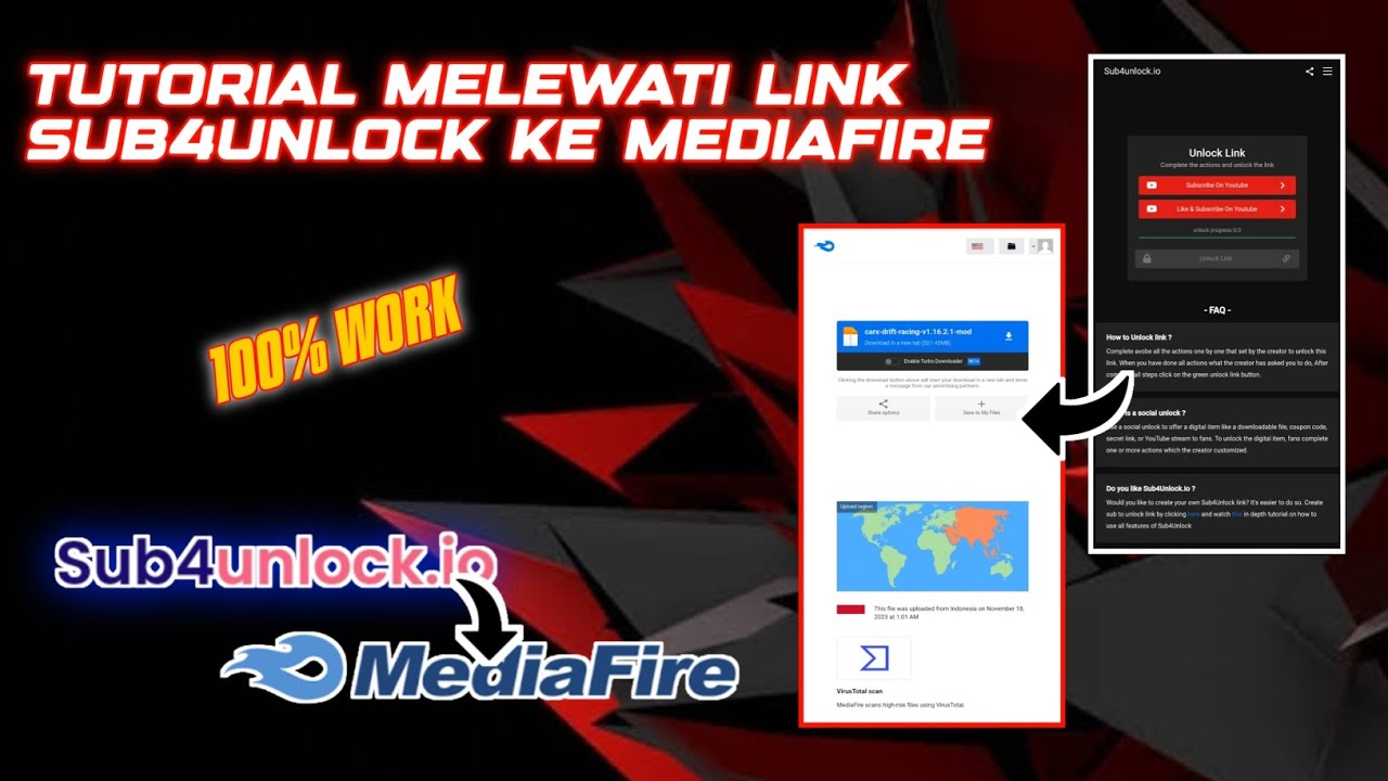 TUTORIAL CARA MELEWATI LINK SUB4UNLOCK KE MEDIAFIRE | SANGAT GAMPANG ...
