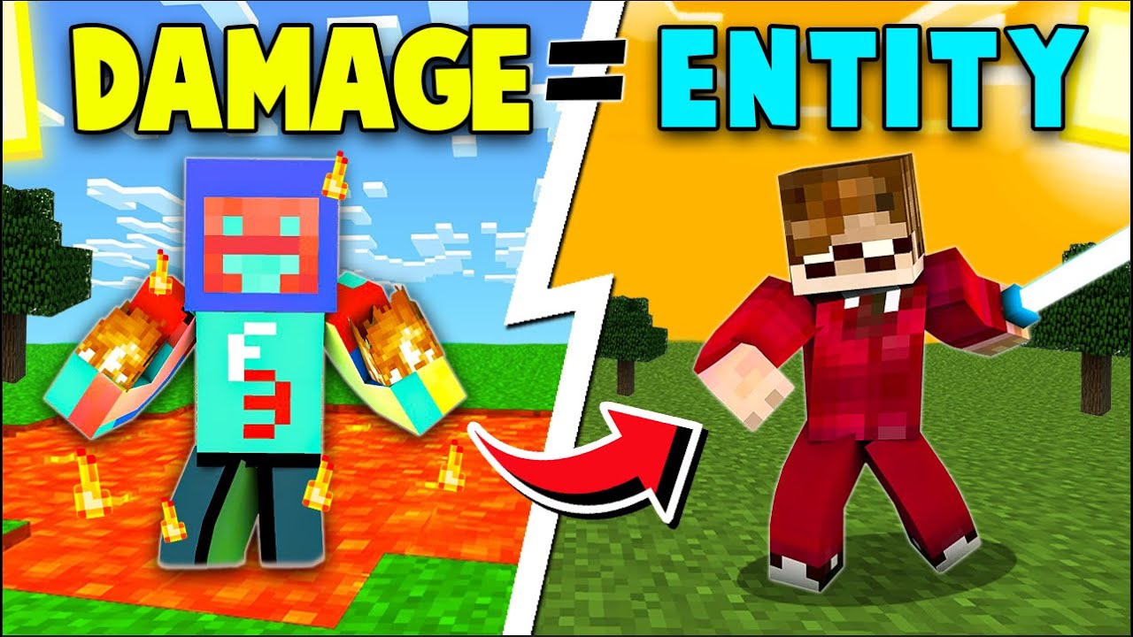 If I Take Damage, I Convert Into a Scary Entity || Minecraft Entity ...
