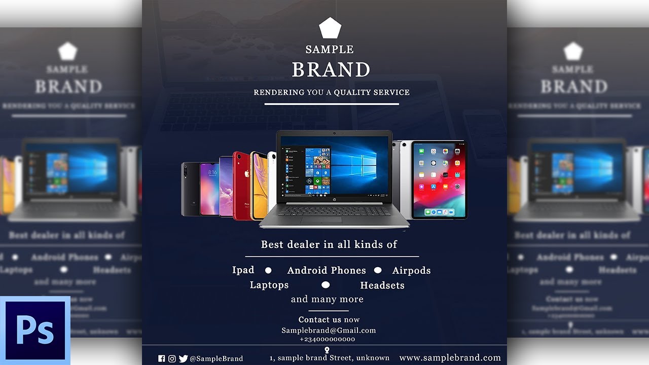 How to design an advertisement flyer using Adobe Photoshop - YouTube