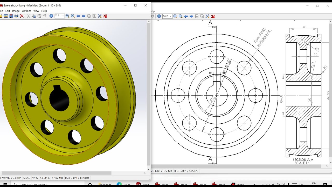 Wheel from 2D to 3D-Learning Solidworks Channel - YouTube