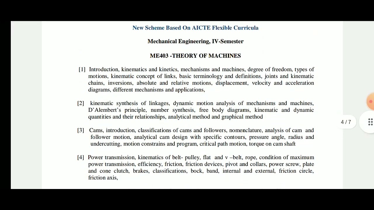 Mechanical Engineering RGPV BTech 4th semester Syllabus 2023 | RGPV ...
