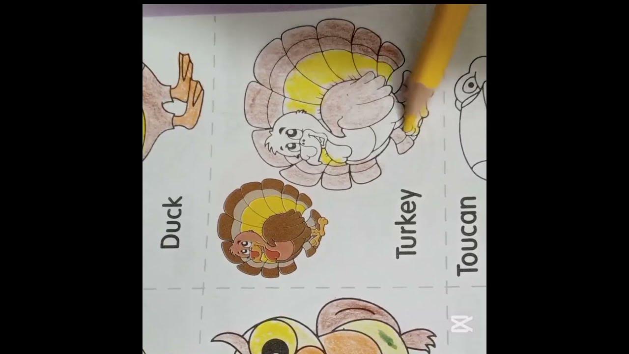 "Fun Turkey Coloring for Kids - Gobble Gobble!" #rangbrung #drawing ...