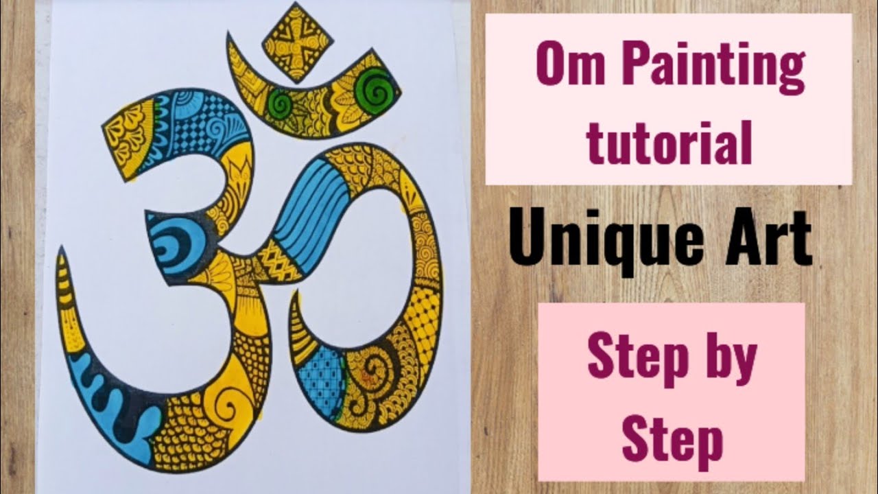 Om Painting 💛💛 as Positive wall decor step by step tutorial 💛💛 #india # ...
