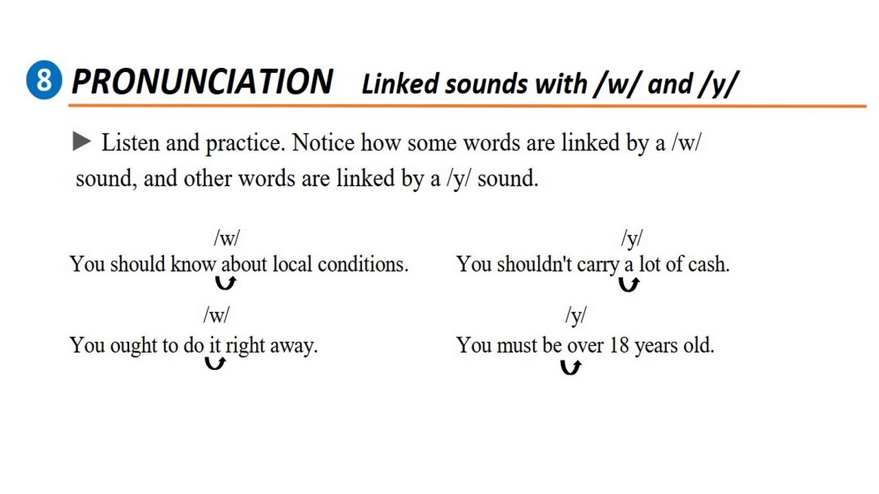 English Pronunciation Practice | Pronunciation: Linked sounds with /w ...
