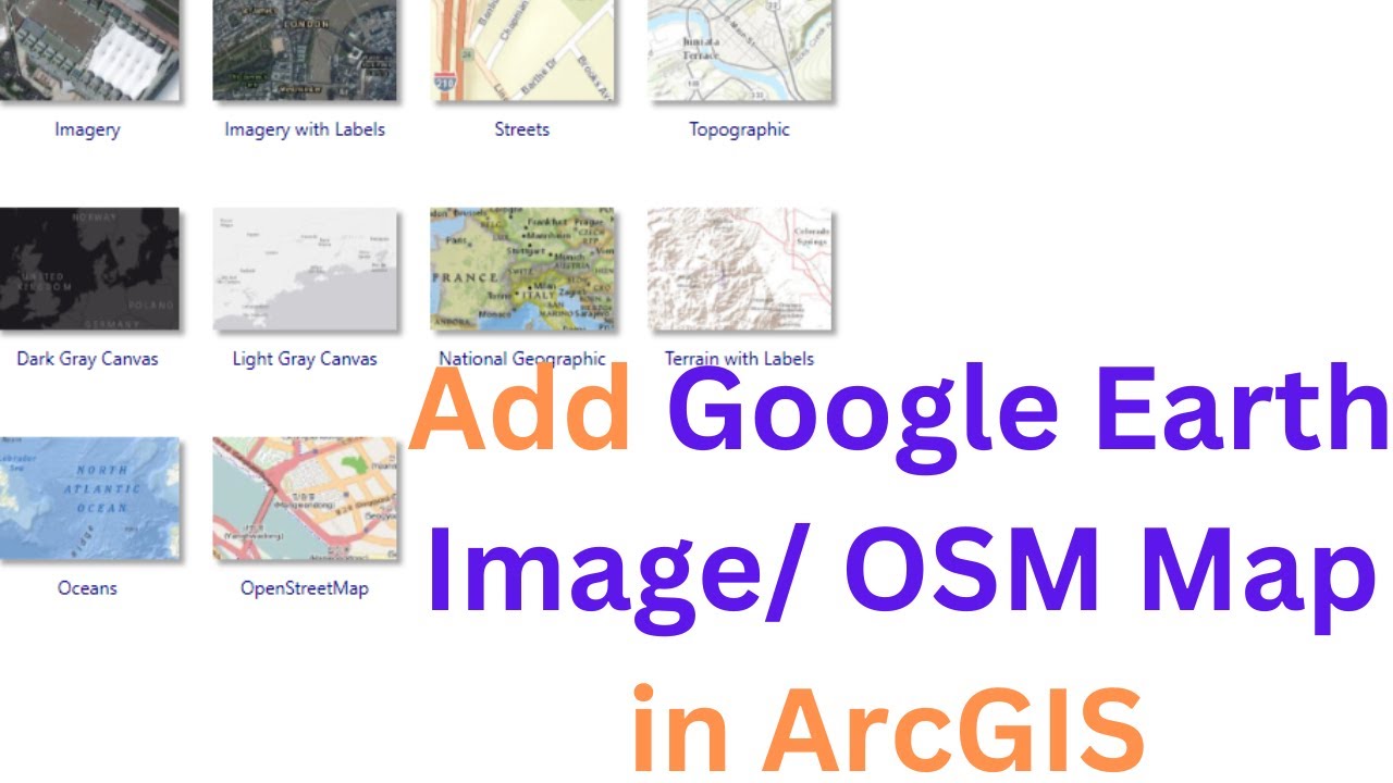 Base map as satellite image in ArcGIS - YouTube