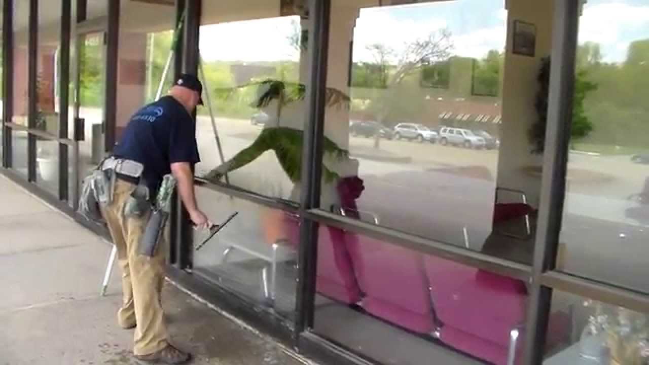 Storefront Window Cleaning - YouTube