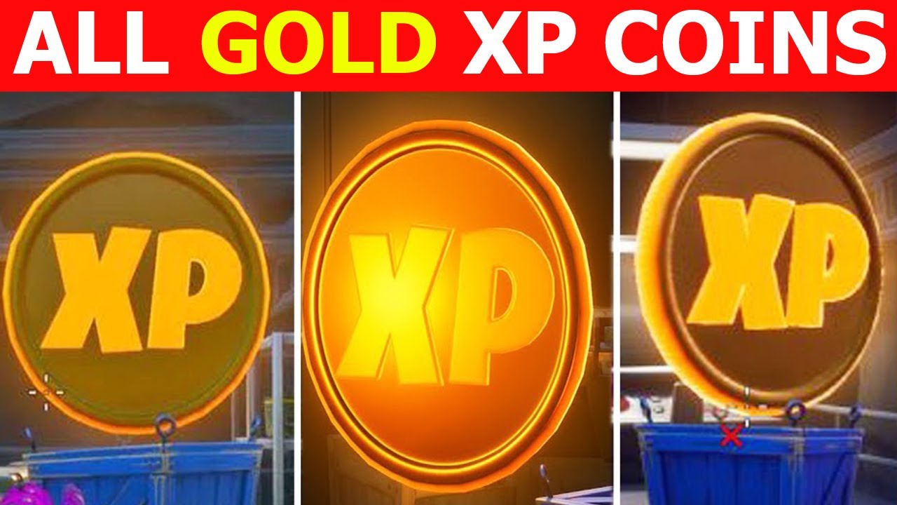 All Gold XP Coin Location! Fortnite Season 3 Gold Xp Coin Locations ...