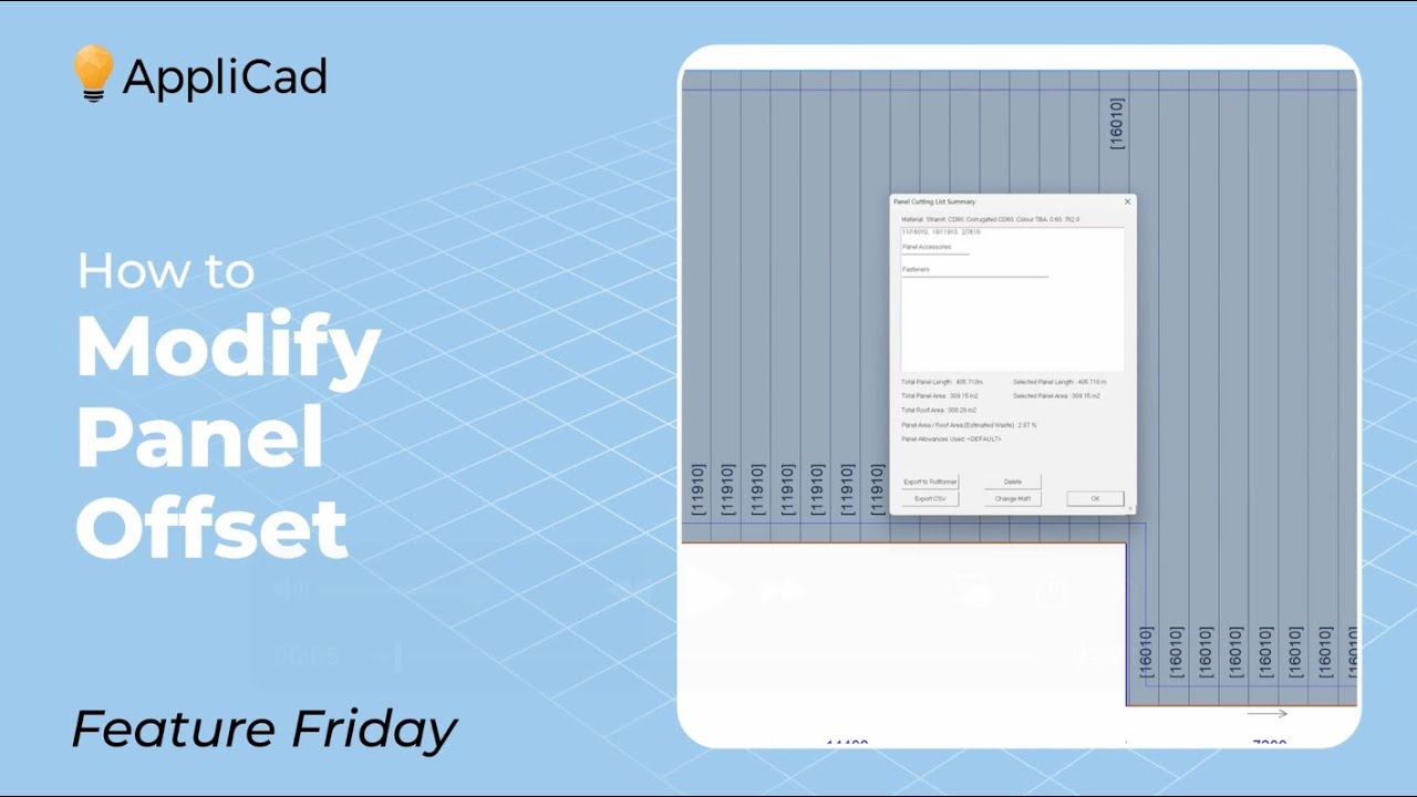 How to Modify Panel Offset – AppliCad Roof Wizard Feature Friday - YouTube