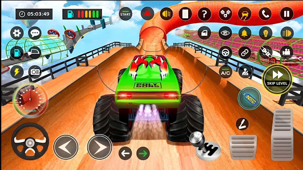 Extreme Monster Truck GT Ramp Racing 3D - Mega Ramp Stunt Racing - YouTube