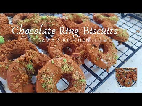 chocolate rings/Easy cookies/Eid baking/gawa's kitchen - YouTube