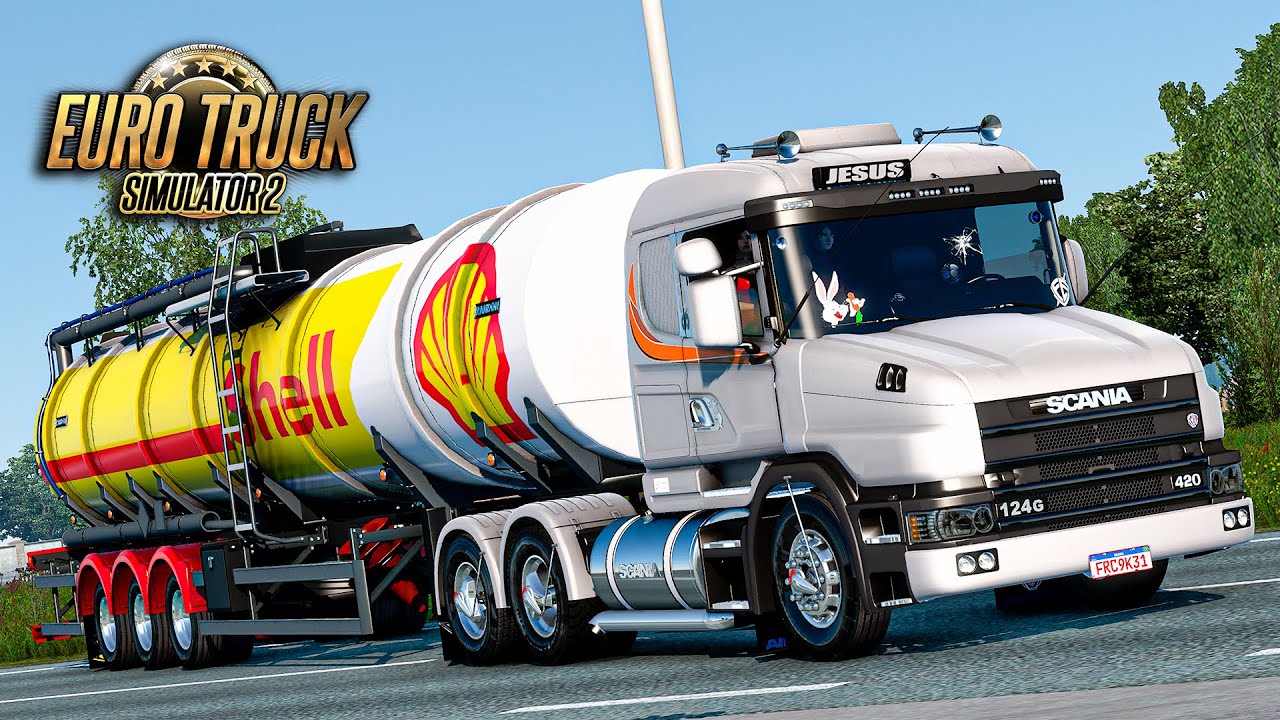 Scania 124G no Tanque da Shell - Euro Truck 2 Mods 1.48 - YouTube
