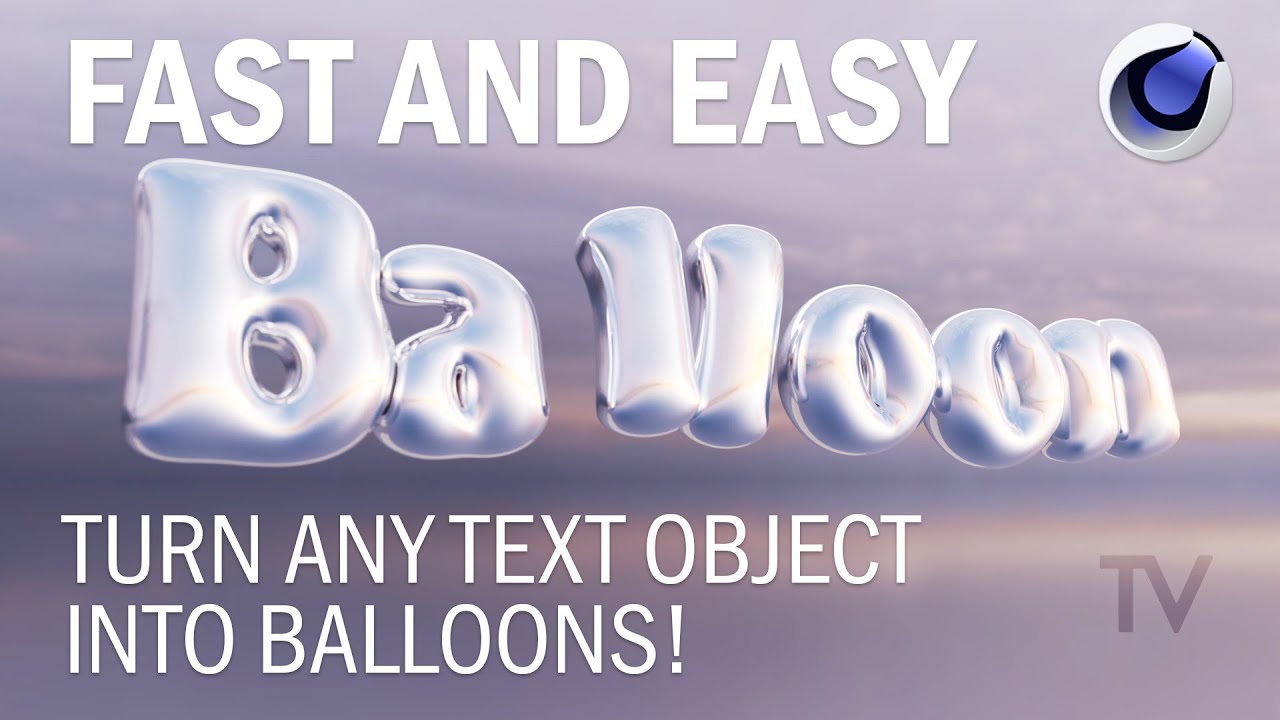 Cinema 4D Balloon Text | Easy Cloth Simulation Technique - YouTube