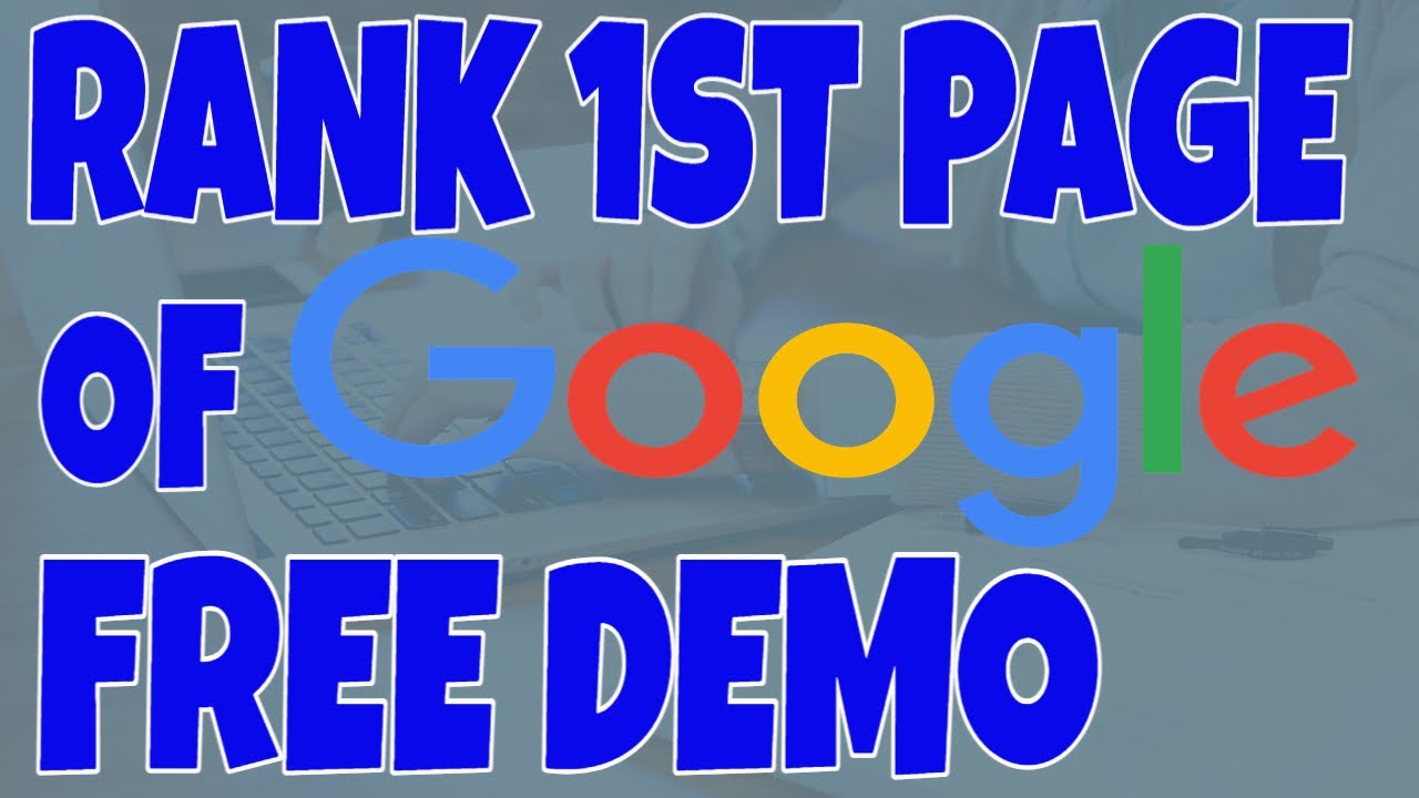 How To RANK YouTube Videos on FIRST Page of GOOGLE [Super Easy Demo ...