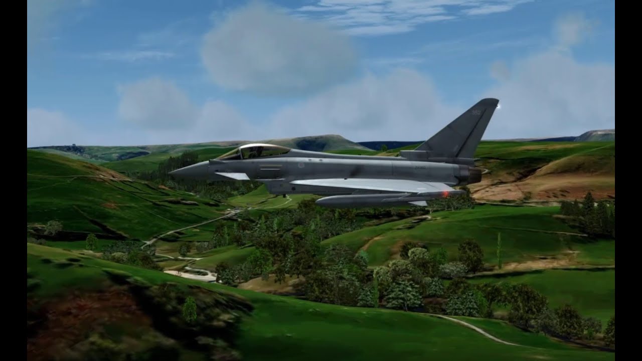 RAF EUFI Typhoon ZK352 Coningsby to Mach Loop and Recovery - YouTube