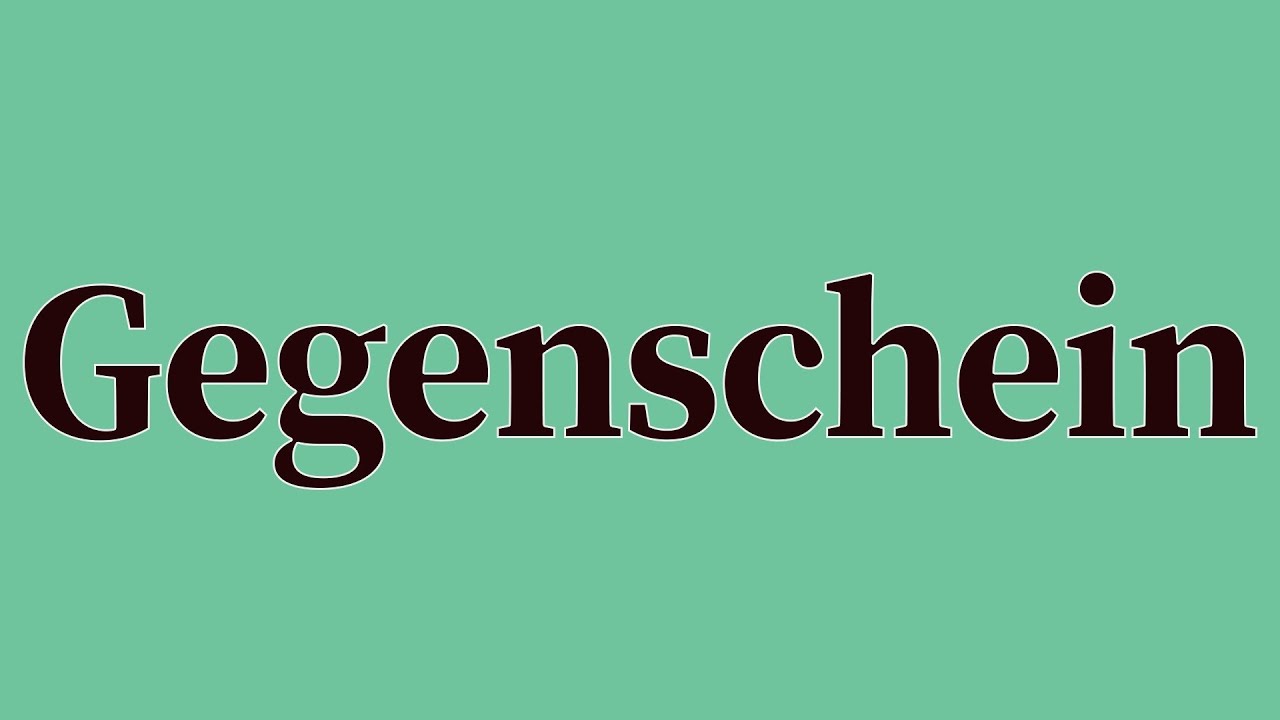 Gegenschein Pronunciation and Meaning - YouTube