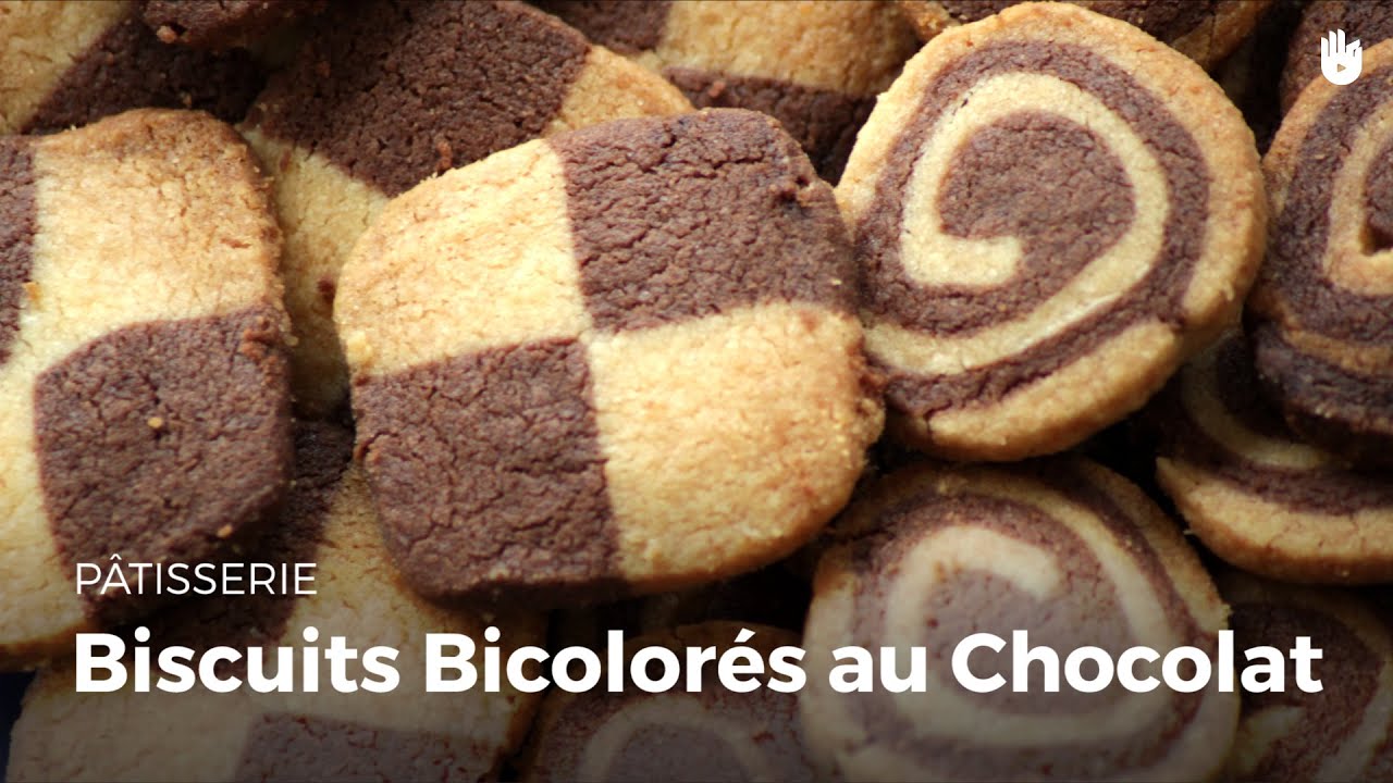 Idée Recette enfant : Des biscuits bicolores au chocolat - YouTube