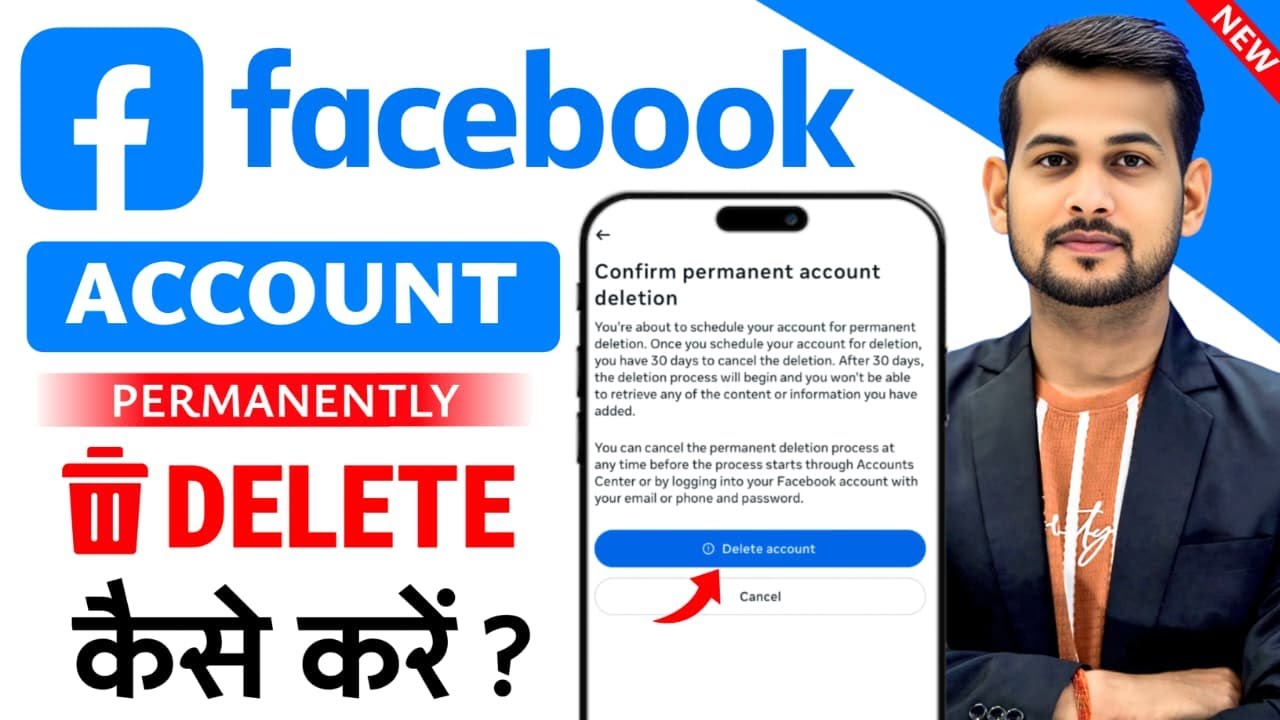 Facebook Account Delete Kaise Kare | How To Delete Facebook Account ...