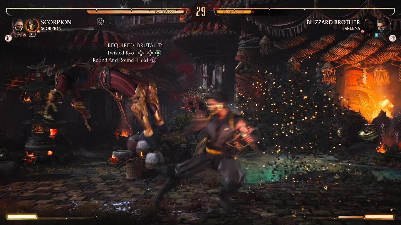 Mortal Kombat 1 Season 9 Brutal Kombat Scorpion Brutality ROUND AND ...