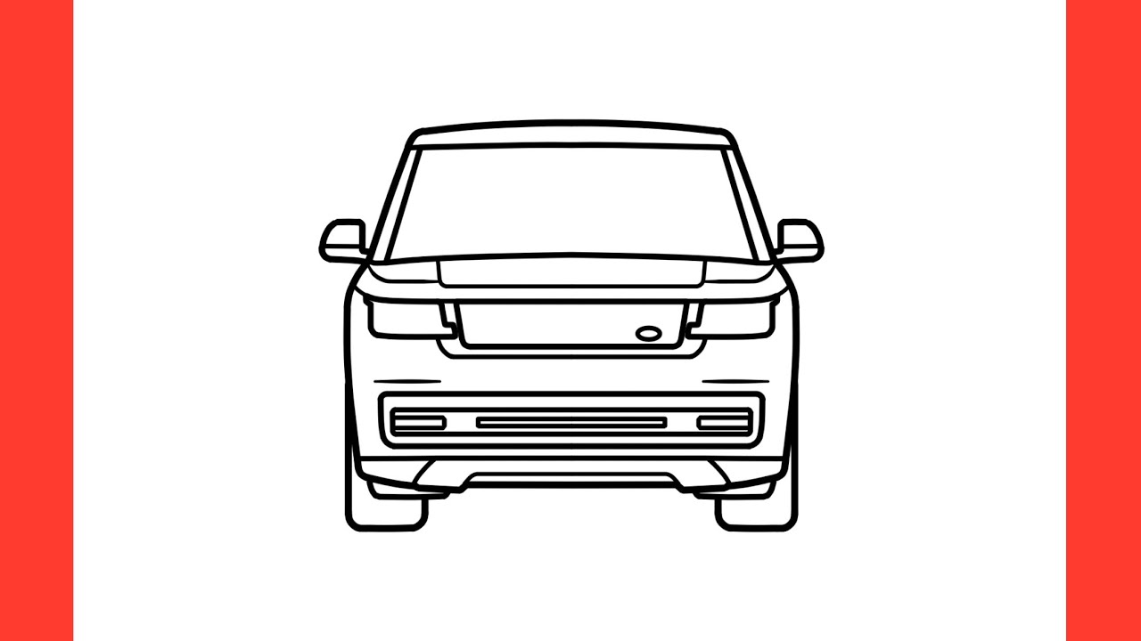 How to draw a RANGE ROVER 2023 step by step / drawing land rover range ...