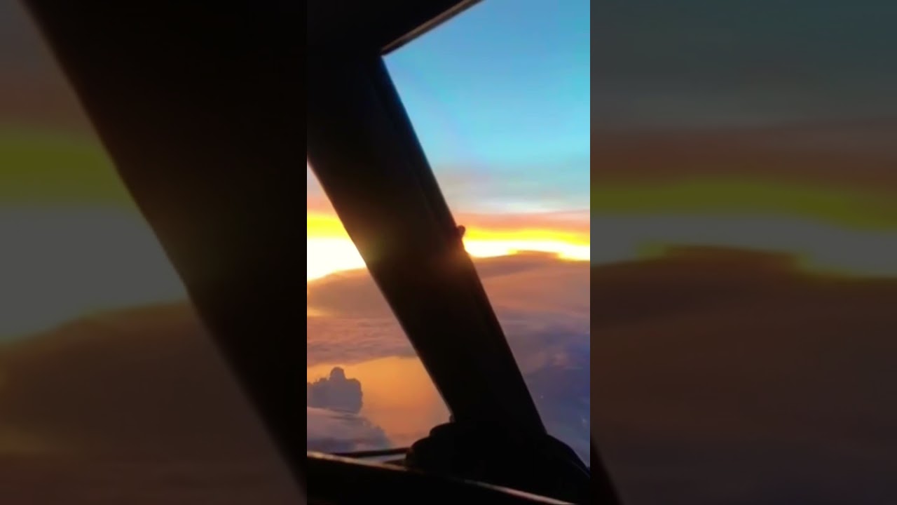 Sunrise and A Flight through clouds! Stunning Cockpit View! - YouTube