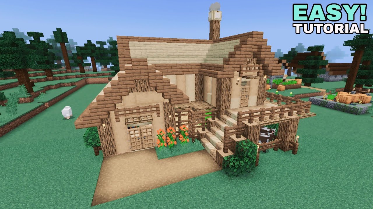 Minecraft How To Build a Starter oak House 🏡/ Tutorial - YouTube