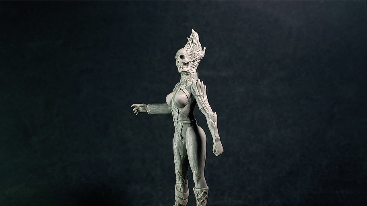 Sculpting a Female Ghost Rider - YouTube
