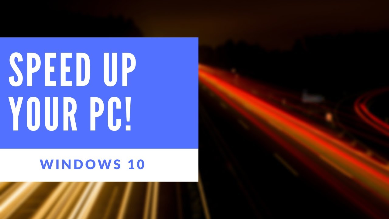 The ULTIMATE GUIDE to Speed up Your PC! - YouTube