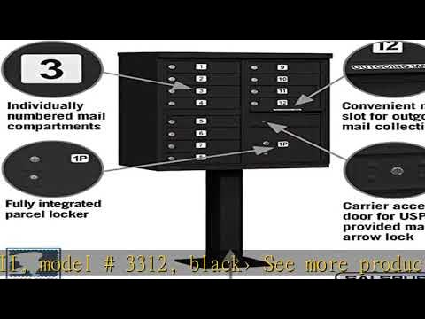 Salsbury Industries 3312BLK-U 12 A Size Doors, Black Type II Cluster Box Unit Mailbox - YouTube
