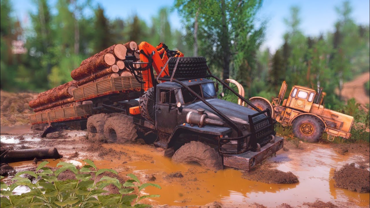 mudrunner reshade realistic graphic presets | gameplay with Ural 10×10 ...