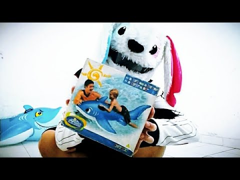 Unboxing and inflate Intex happy shark ride on (New In Box) - YouTube