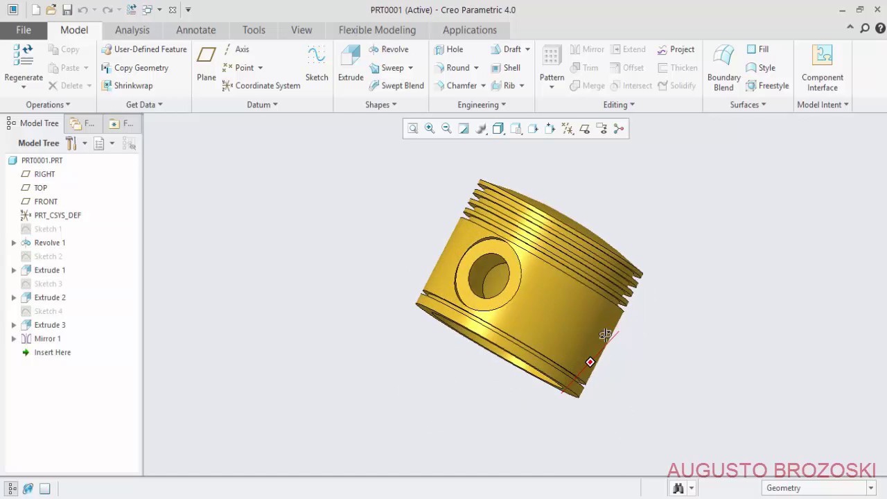 Creo Parametric Motor Radial Piston 01 de 15 - YouTube