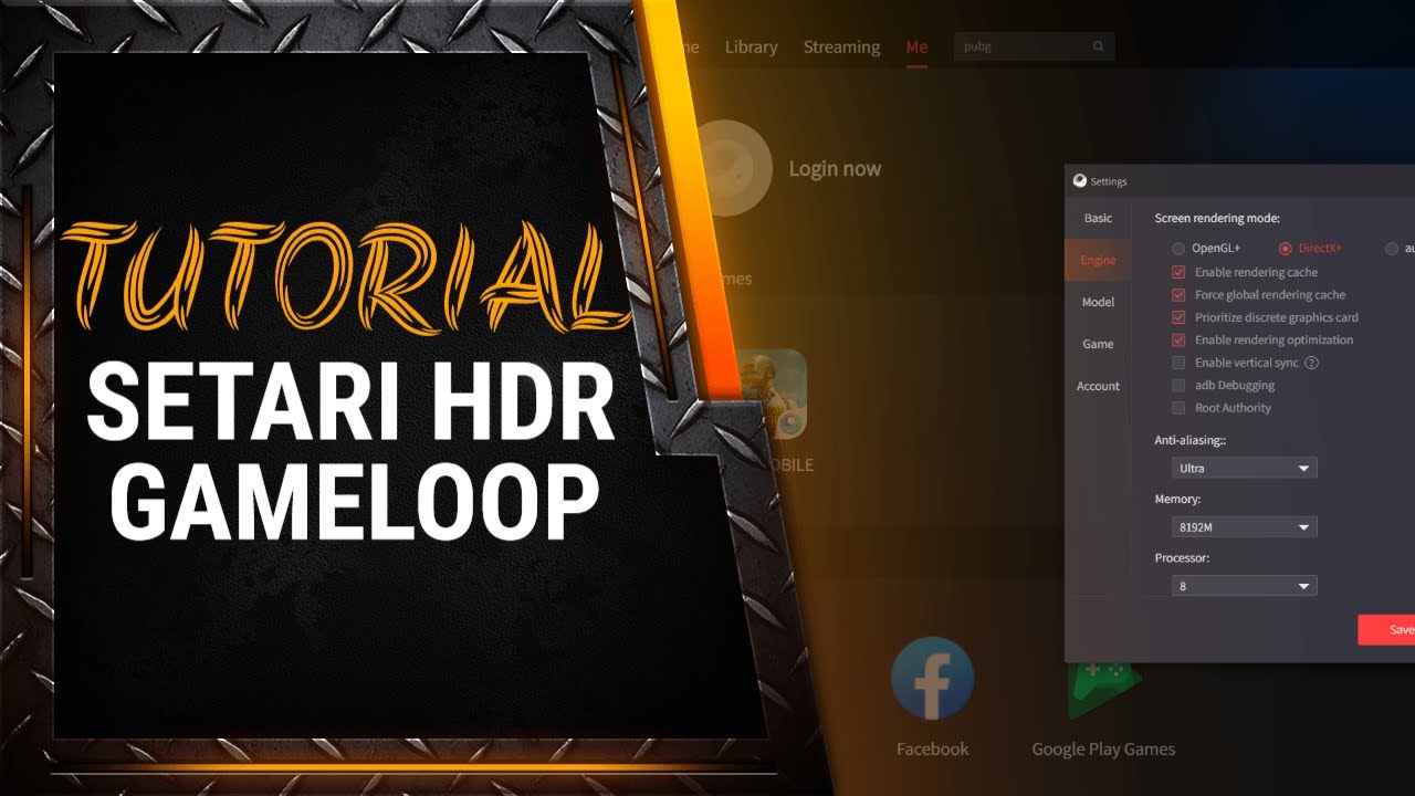 TUTORIAL SETARI HDR 2K EMULATOR GAMELOOP PENTRU PUBG MOBILE - YouTube