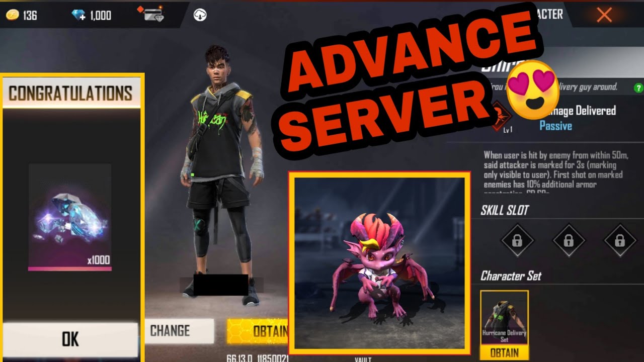 free fire advanced server live |new pet |new character -ob21 - YouTube free fire advanced server live |new pet |new character -ob21 - YouTube