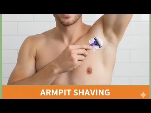 Armpit shaving with Straight razor,underarm shaving,collage boy ...