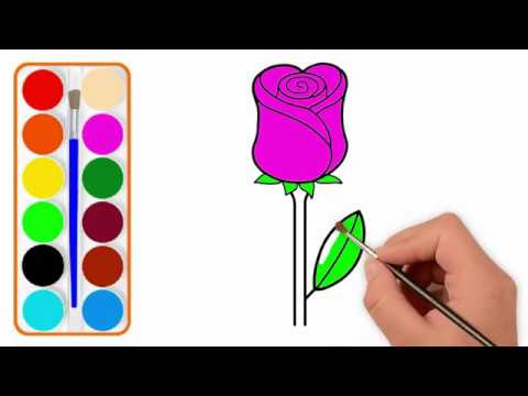 Çizim ve Boyama Videoları | Gül nasıl çizilir | Renkli Sayfam
