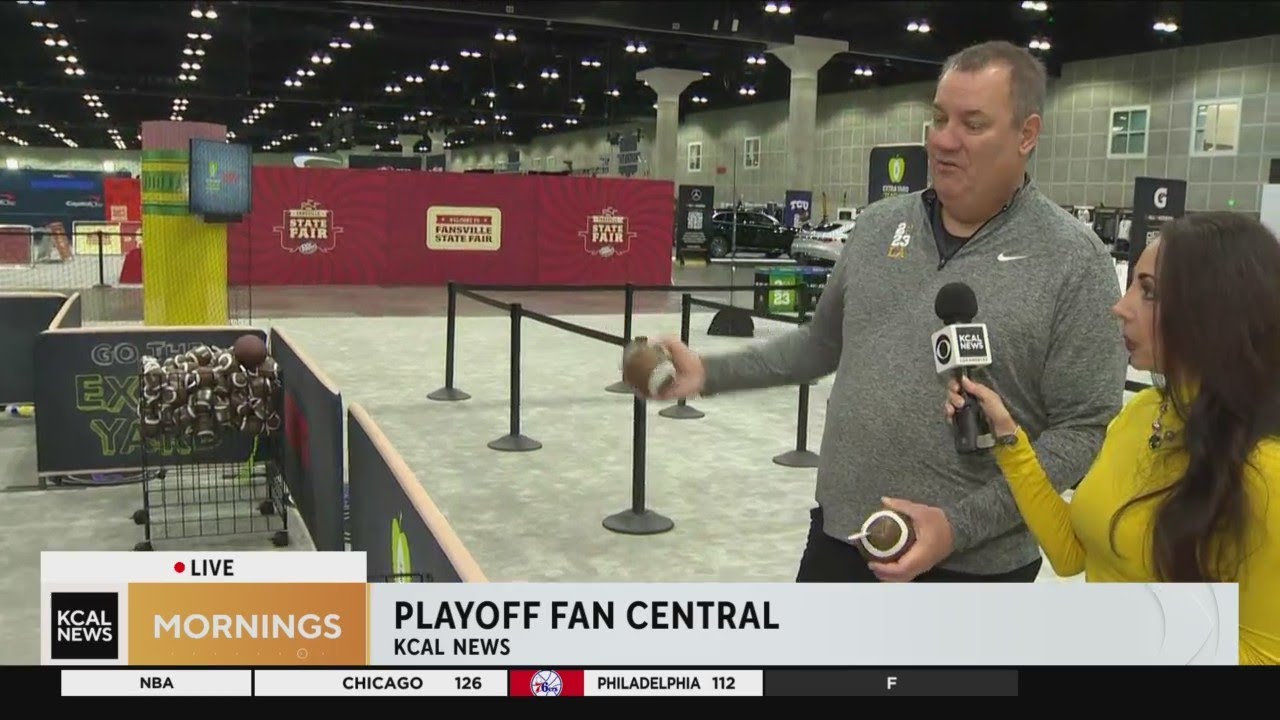 Playoff Fan Central offers activities for football enthusiasts - YouTube