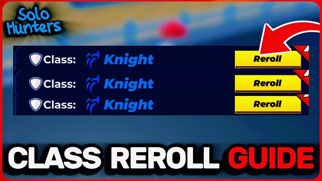 How To Get & Do CLASS REROLL In Solo Hunters (Roblox) - YouTube