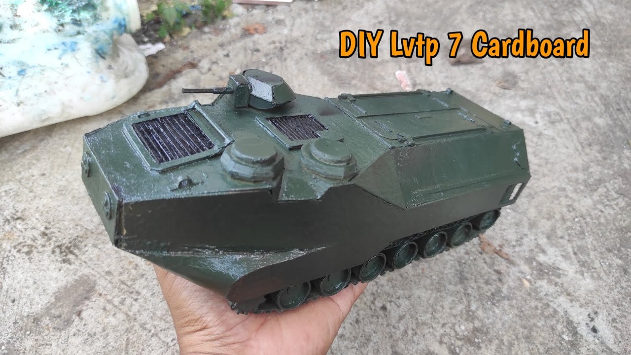Cara Membuat Tank Kardus LVTP 7 Marinir | DIY How to Make cardboard ...