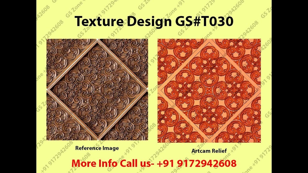 How To Make 3D Texture Design in Artcam Step by Step #GSZone #Artcam ...
