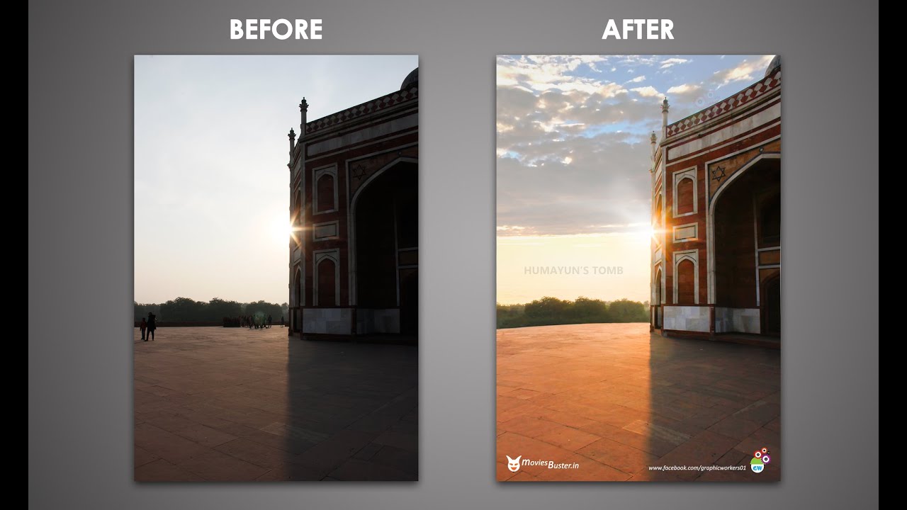 Background Change in Photoshop - Tutorial on scene manipulation - YouTube