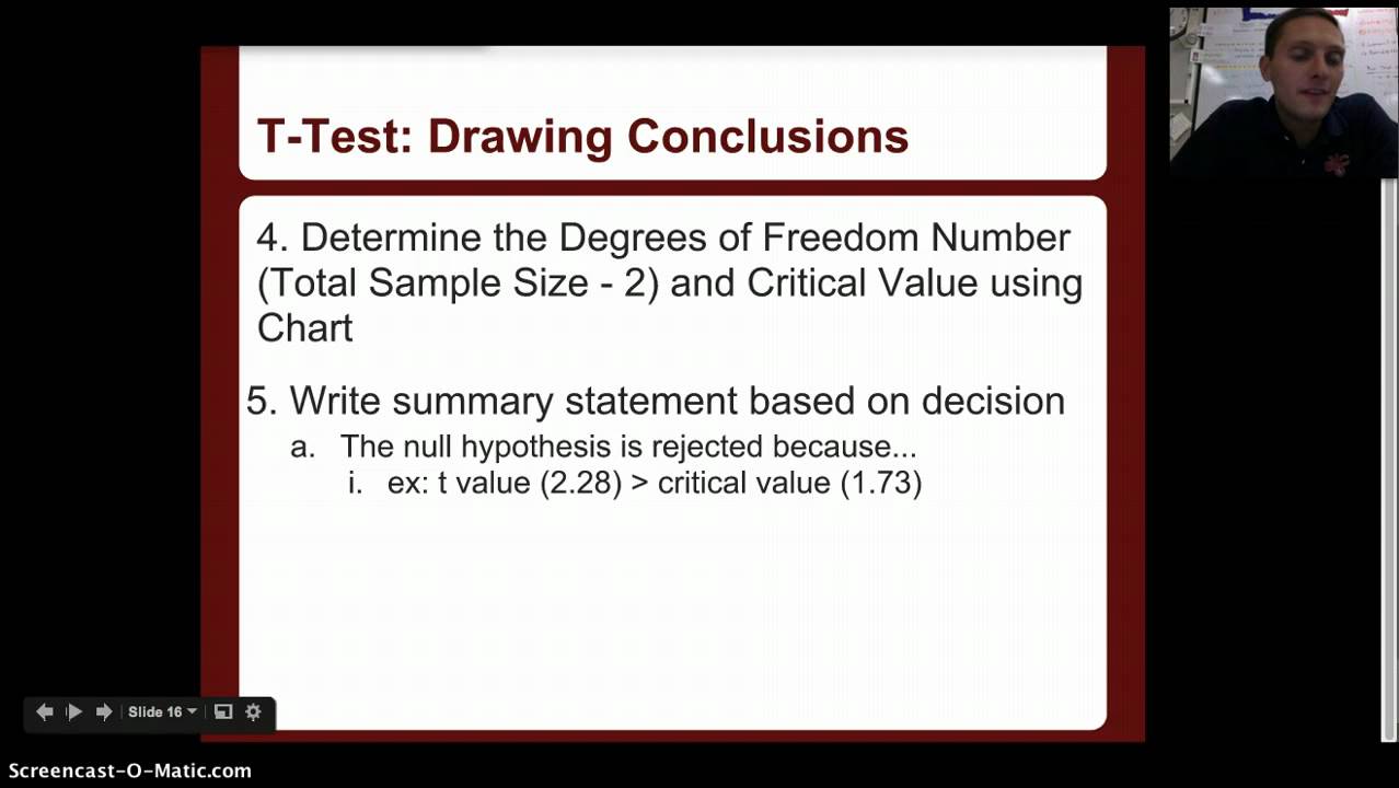 Calculating T-Test - YouTube