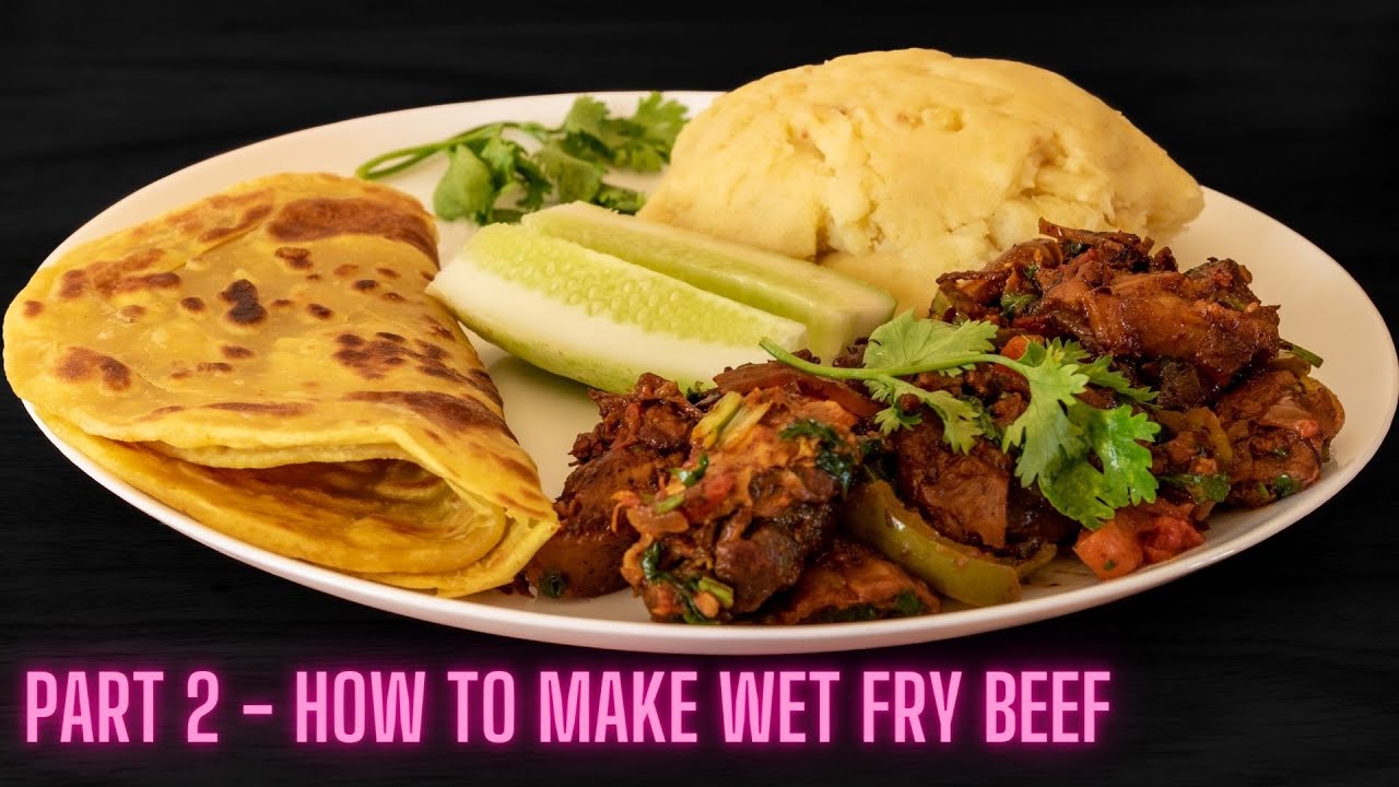 How to prepare BEEF fry with mashed potatoes, served with Chapati. This ...