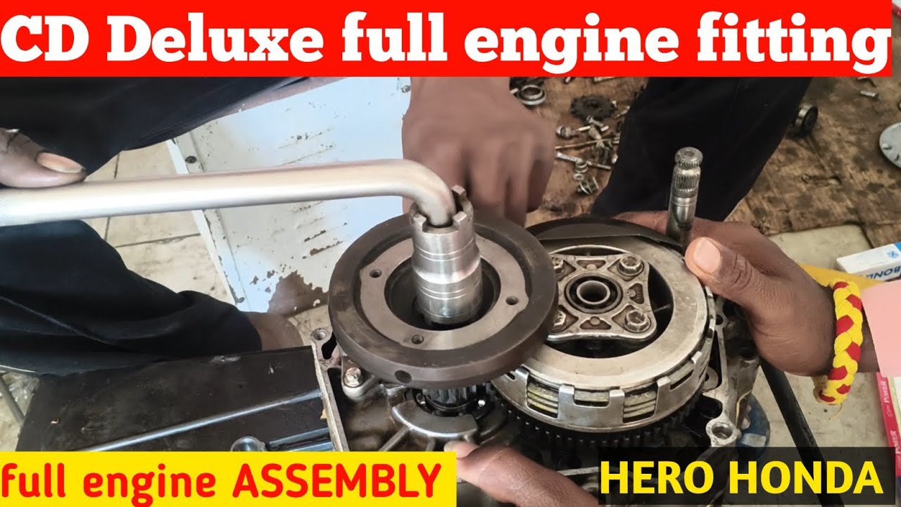 Full Engine fitting HERO CD Deluxe BIKE पहली बार इंजन फिटिंग पार्ट 2 ...
