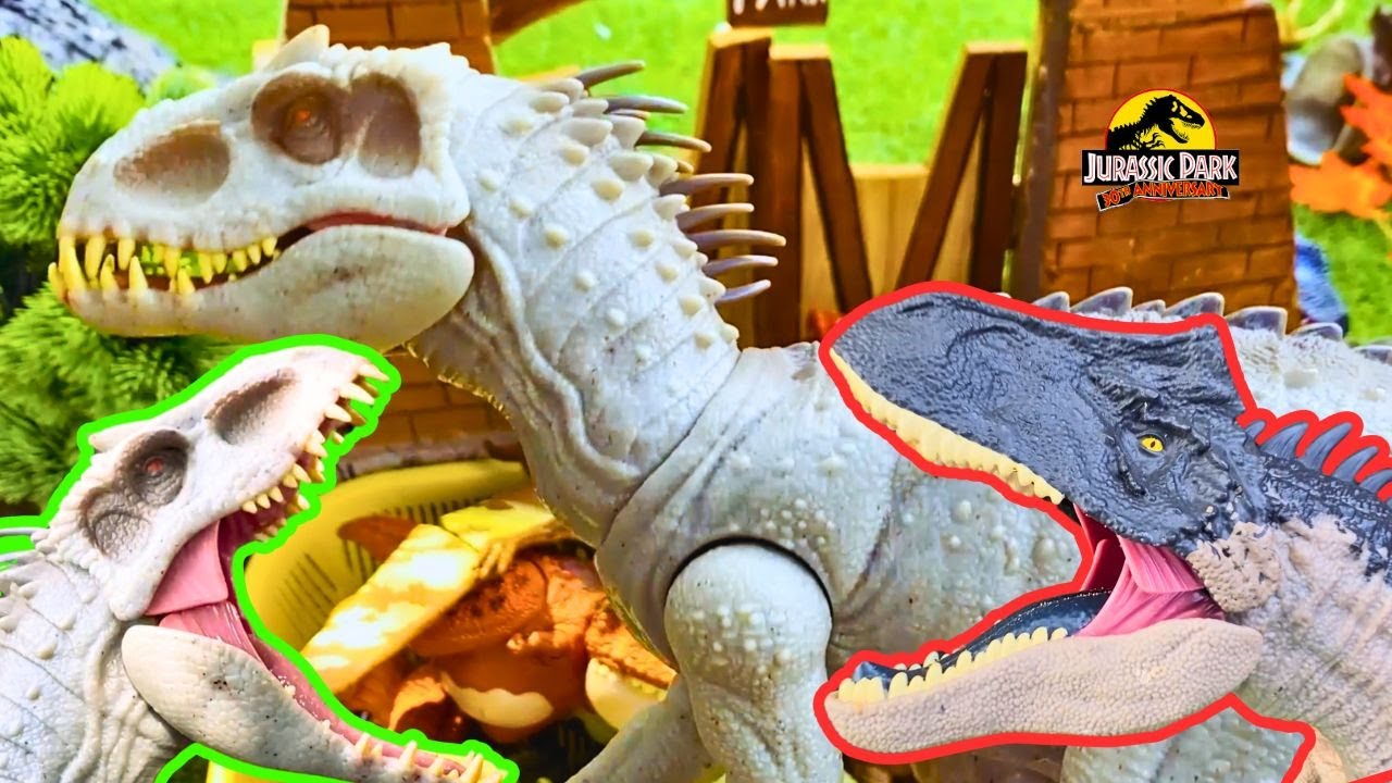 GIANT Indominus Rex, T-REX, Indoraptor, Ceratosaurus | Jurassic World ...