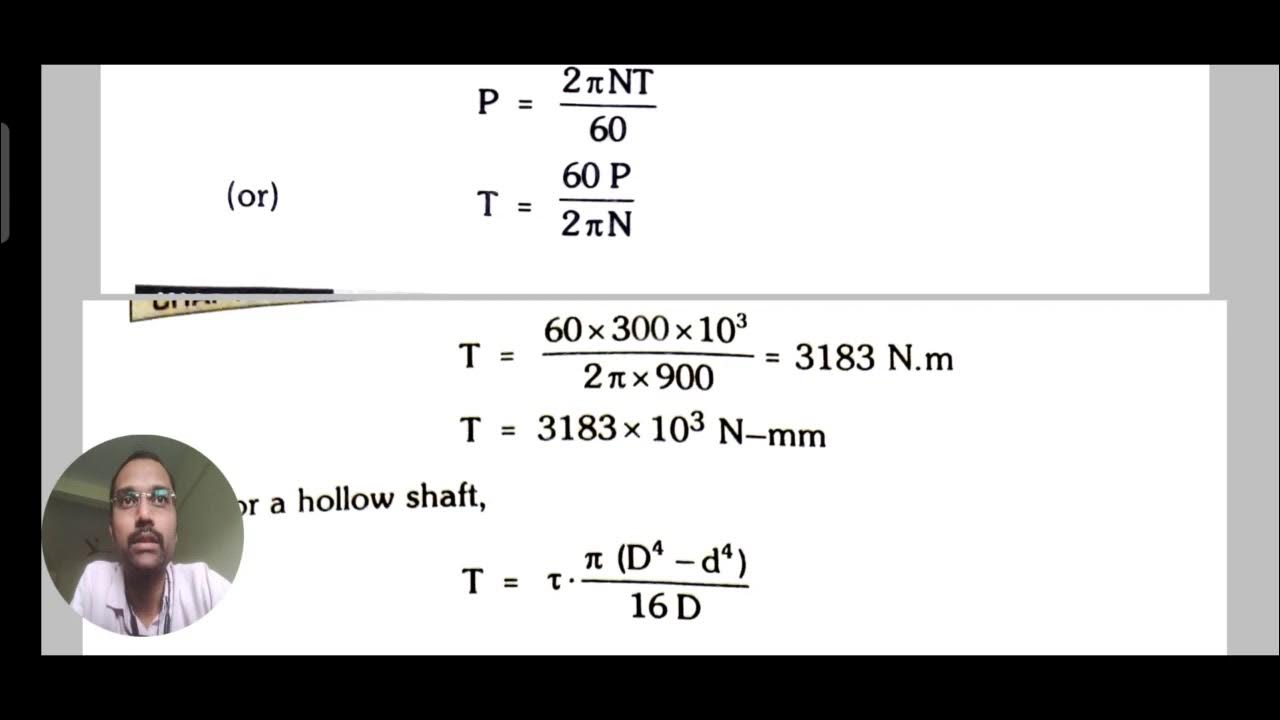 Torsion- Power Transmitted in shafts- Numerical problems. - YouTube
