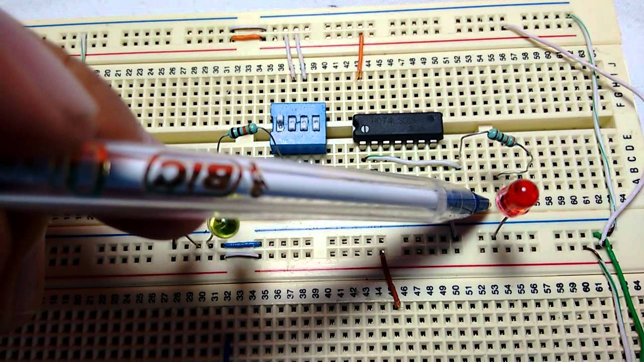 TABLA DE VERDAD DE LA 7402 EN LA PROTOBOARD - YouTube