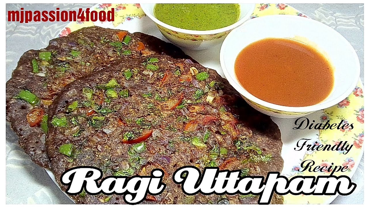 Instant Ragi Uttapam | Diabetic Friendly Recipe| Nachini Oats Uttapam ...